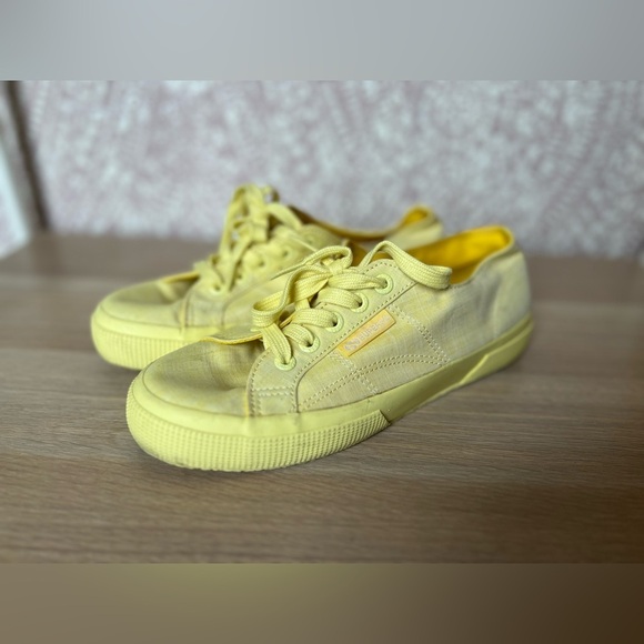 Superga | Shoes | Superga Bright Yellow Classic Sneaker With Yellow ...